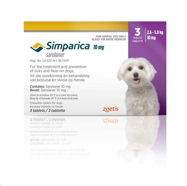 Simparica 10mg Tabs 3 (2.5-5kg) Purple * | MCP Wholesalers